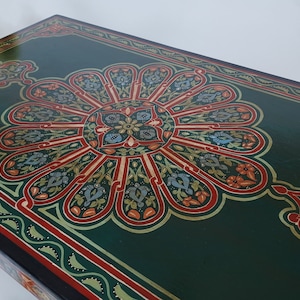 Unique HANDPAINTED COFFEE TABLE, Cocktail Dark Green Table, Unique Low ...