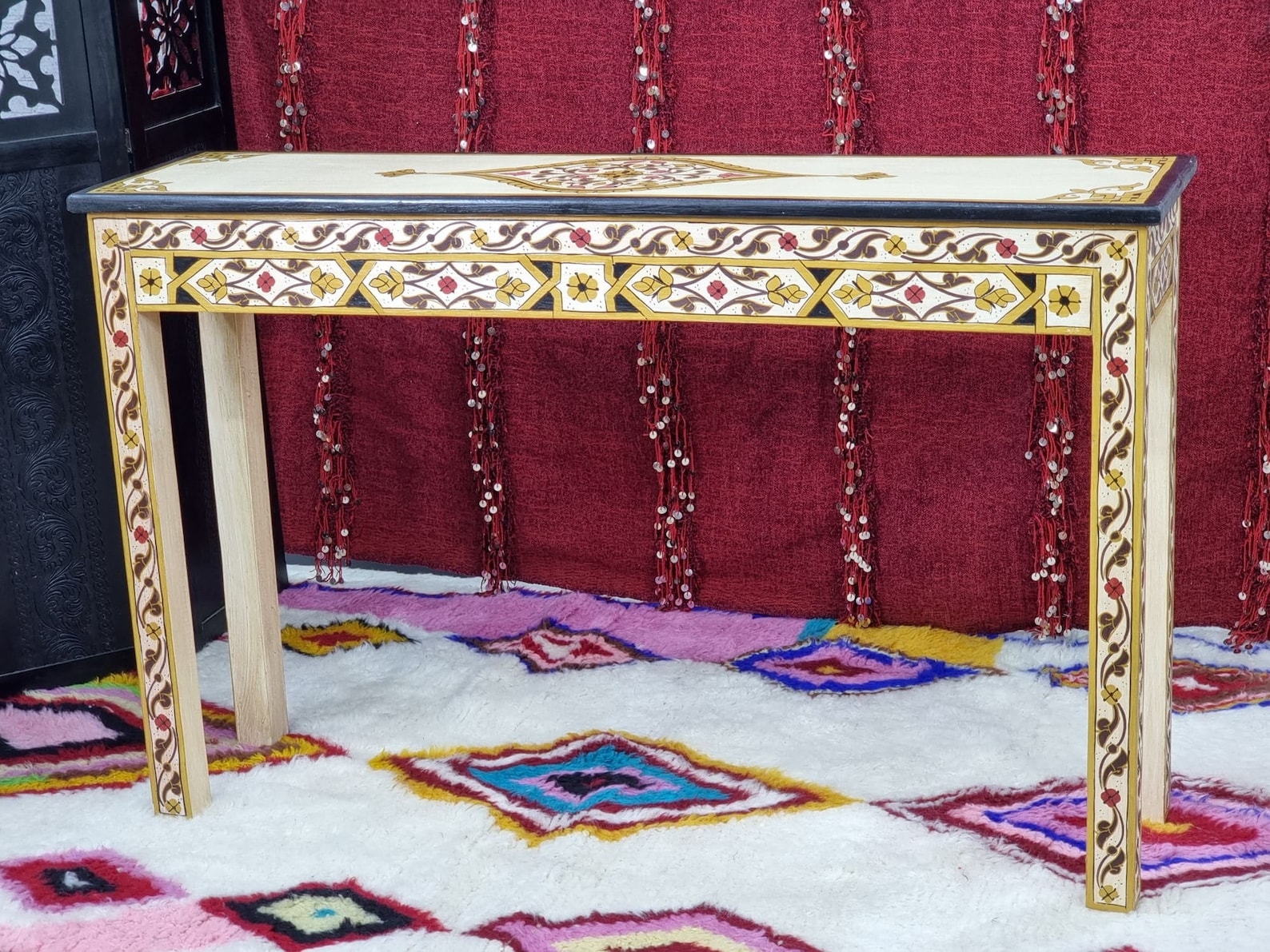 Moroccan Handmade Wood Table, Moro Design Table, Console Custom Table ...