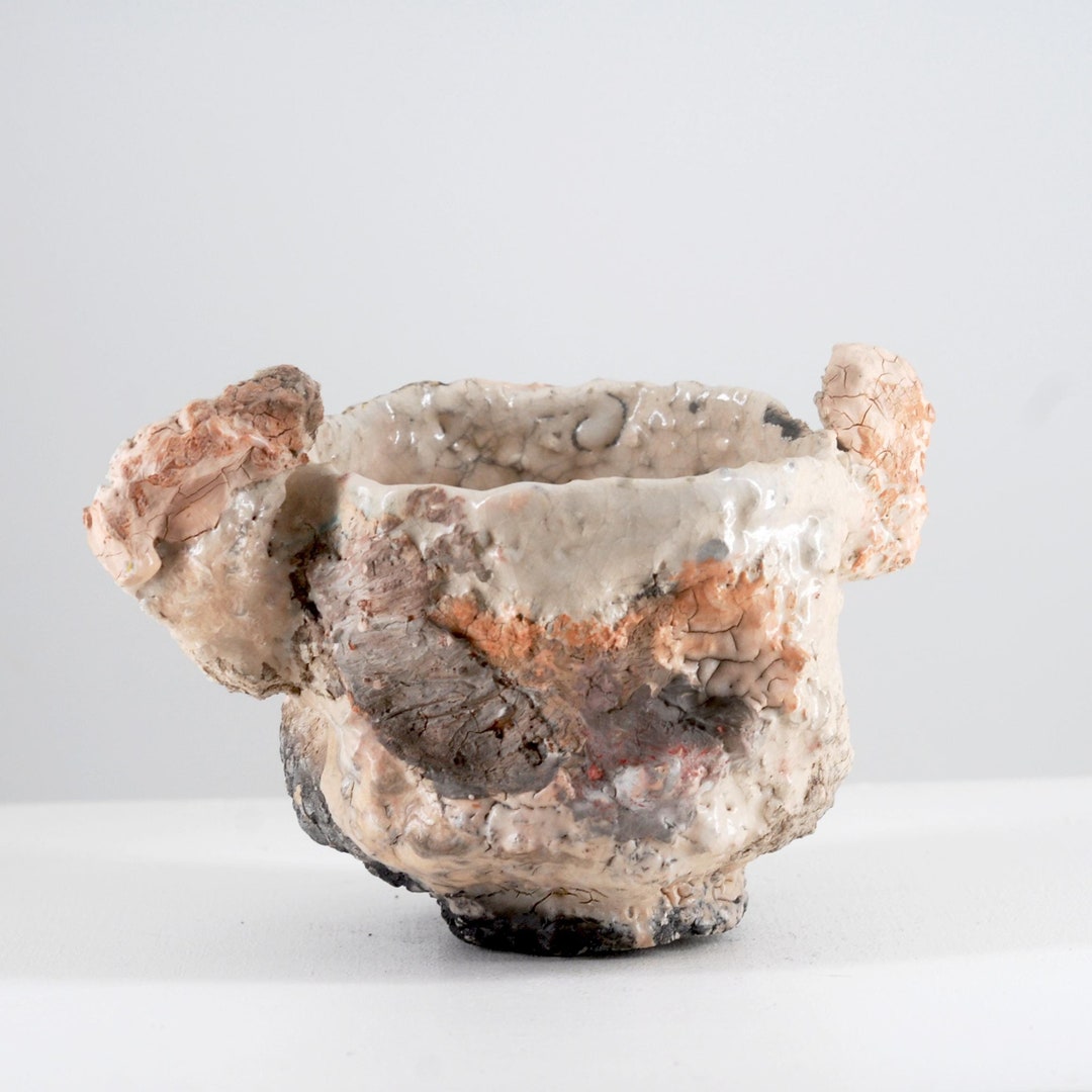 Chawan 34 Tea Bowl. Hand-carved Raku Bowl for the Tea Ceremony. Unique ...