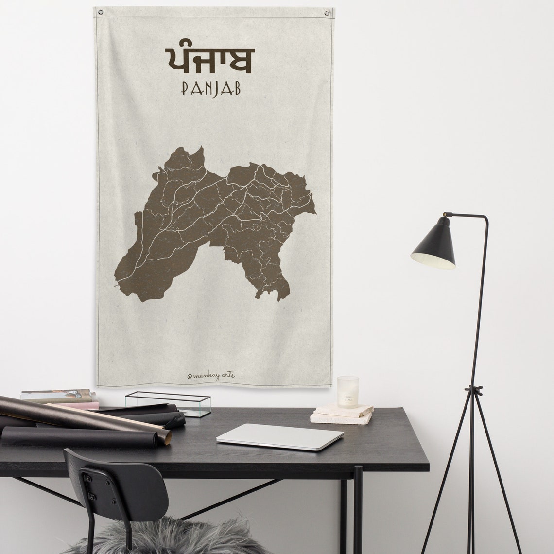 Undivided Panjab Map Flag - Etsy