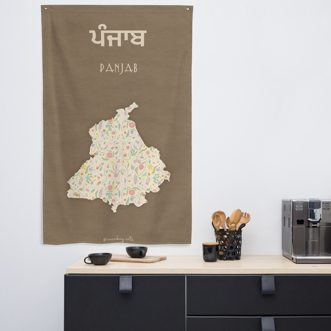 Map of Modern Punjab Flag New Punjab Map - Etsy Canada
