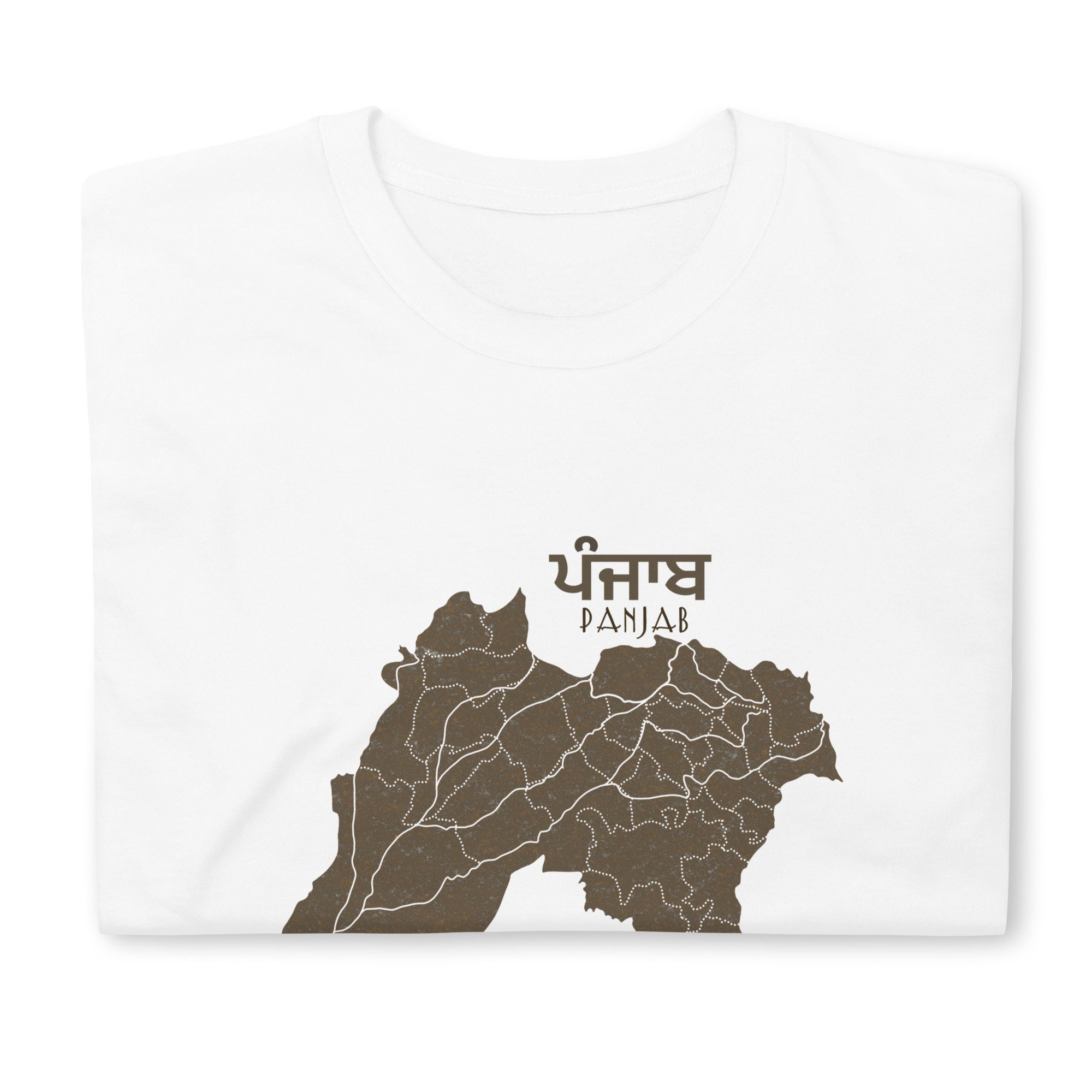 Map of Undivided Punjab Short-sleeve Unisex T-shirt | Old Punjab - Etsy