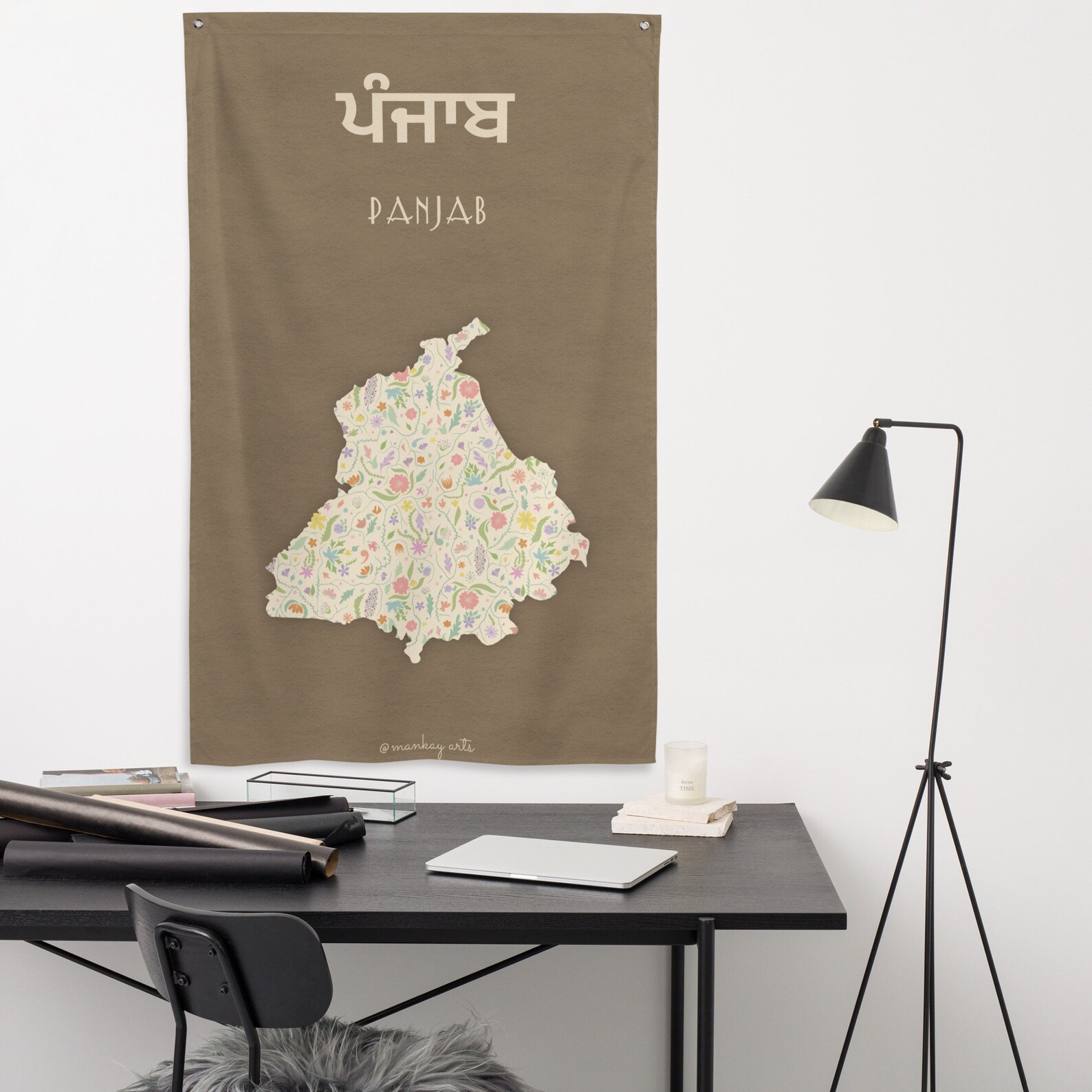 Map of Modern Punjab Flag | New Punjab Map - Etsy Canada