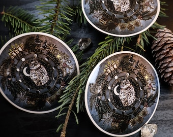 Yule Wheel of the Year Correspondences Wreath Vinyl Sticker - Etsy