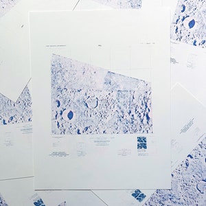 Topographic Map of the Moon 01 - Etsy