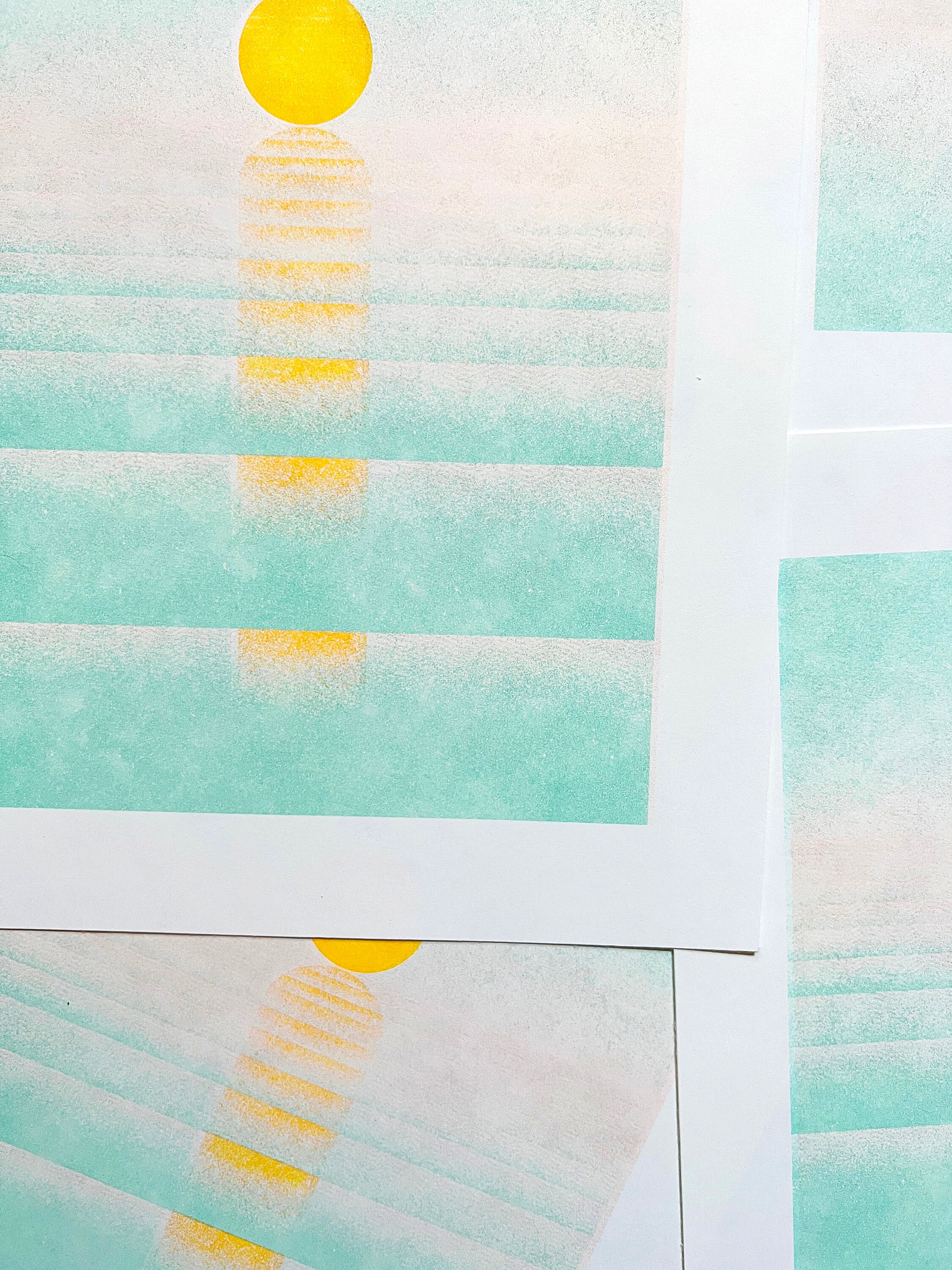 Risograph Print: Sunset Version 2 - Etsy
