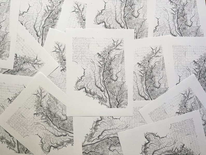 Topographic / Bathymetry Map of Chesapeake Bay With White Background - Etsy