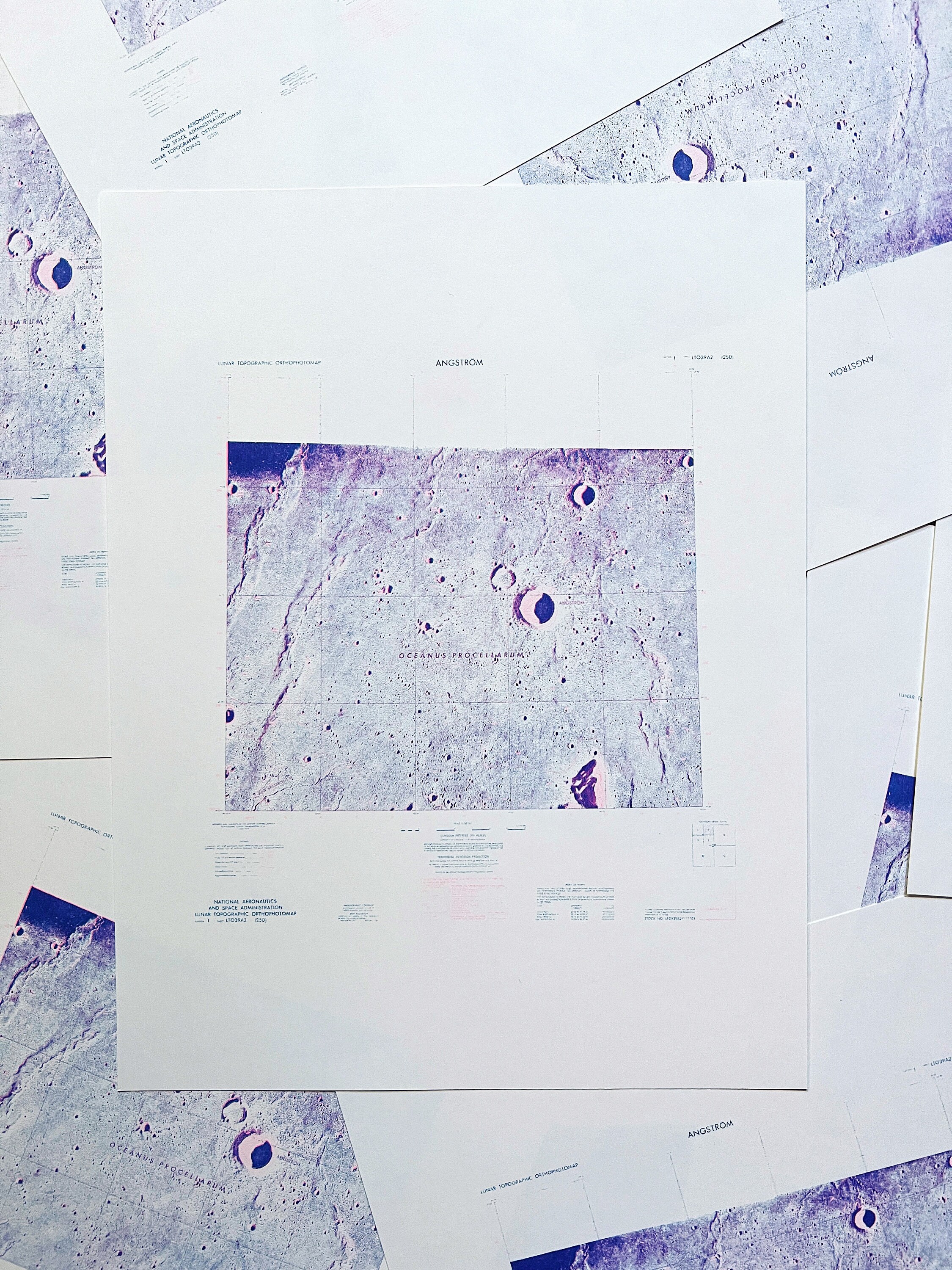Topographic Map of the Moon 02 - Etsy