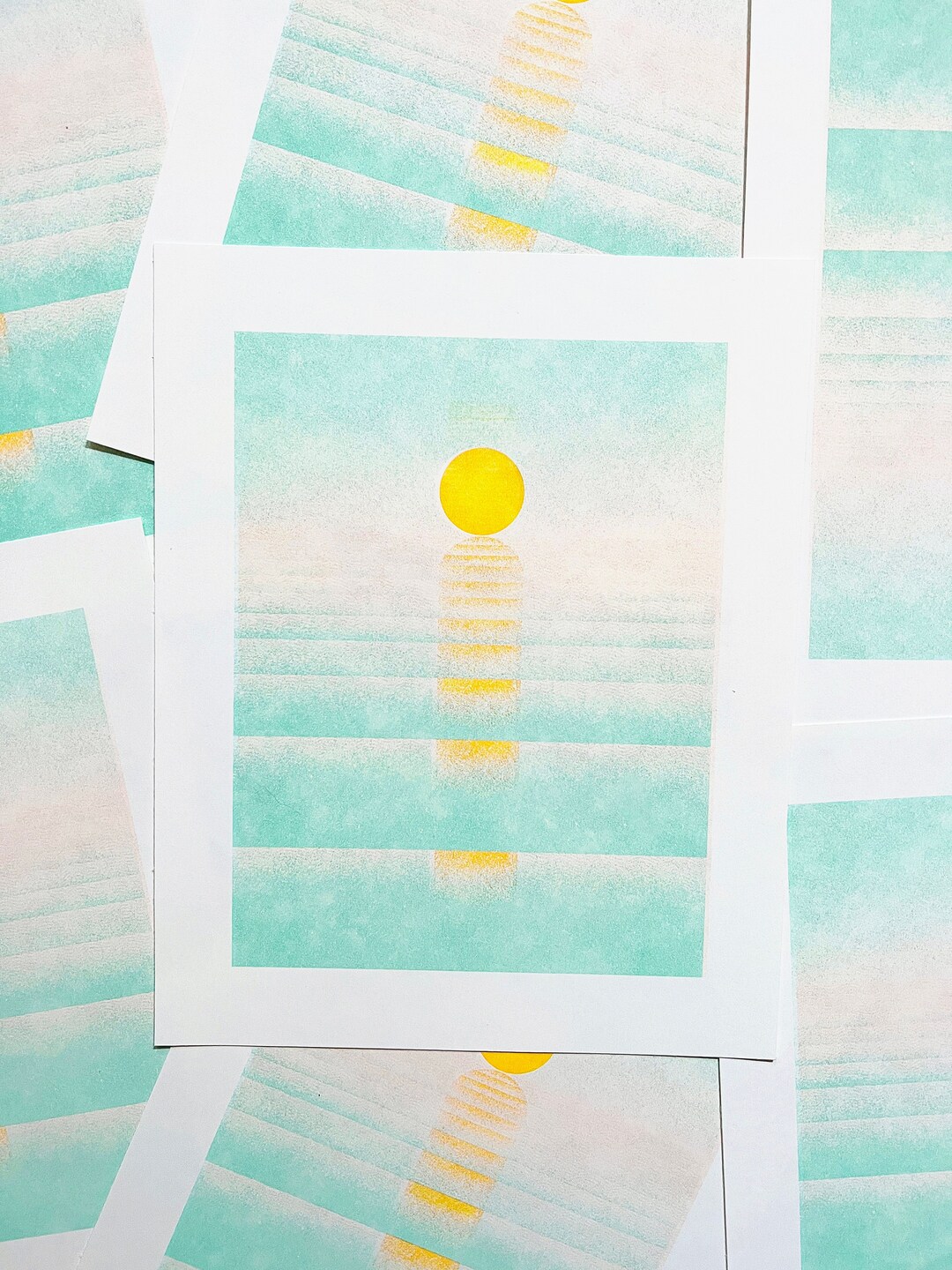 Risograph Print: Sunset Version 2 - Etsy