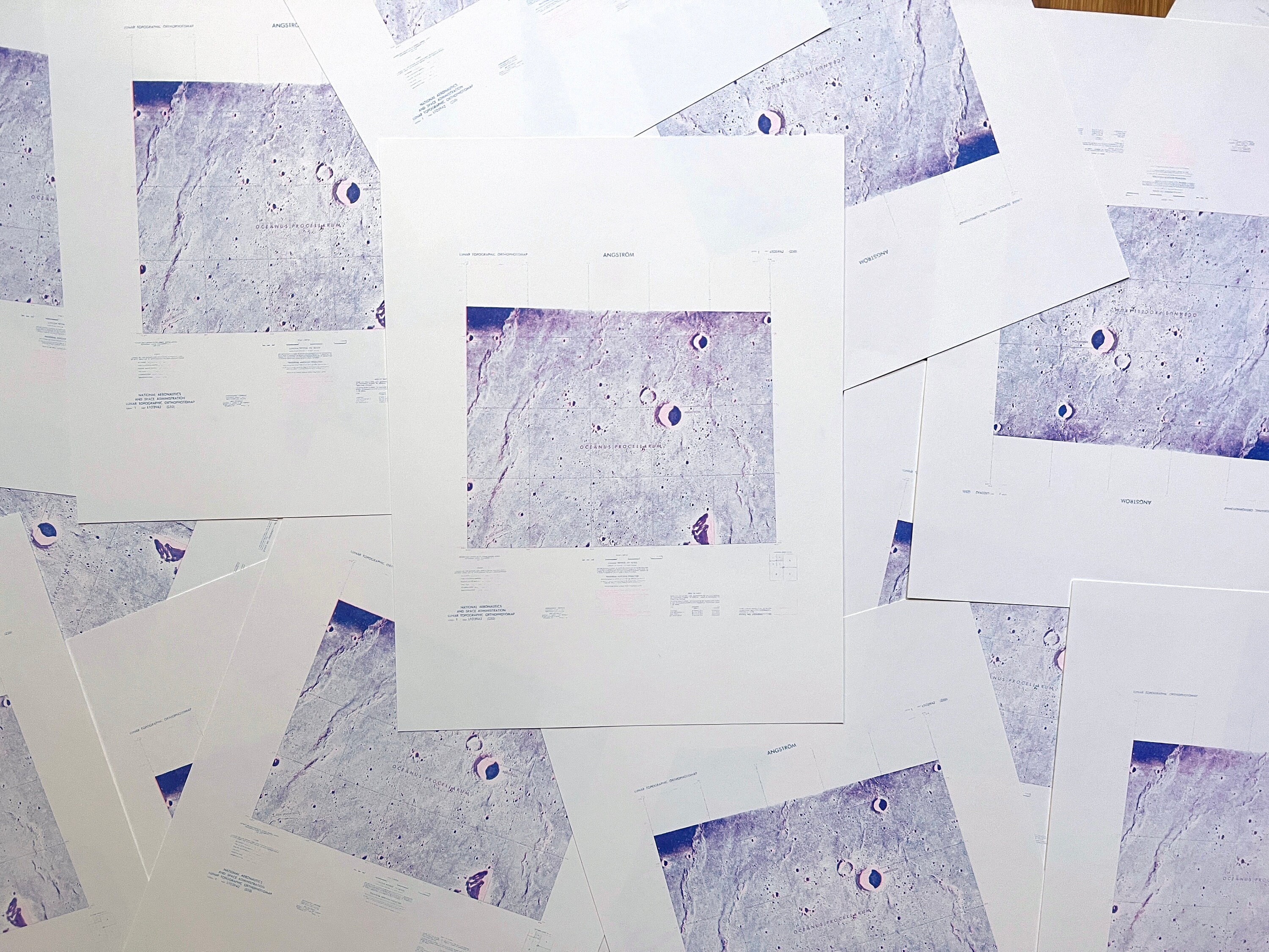 Topographic Map of the Moon 02 - Etsy