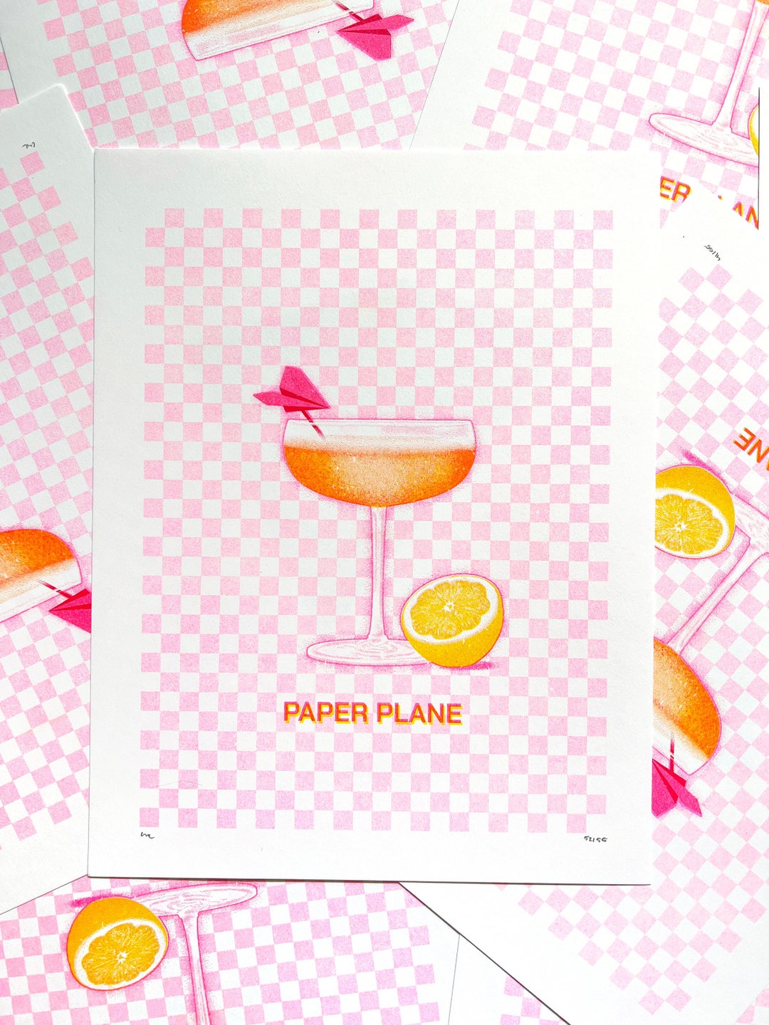 Risograph Print: Paper Plane - Etsy