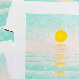 Risograph Print: Sunset Version 2 - Etsy