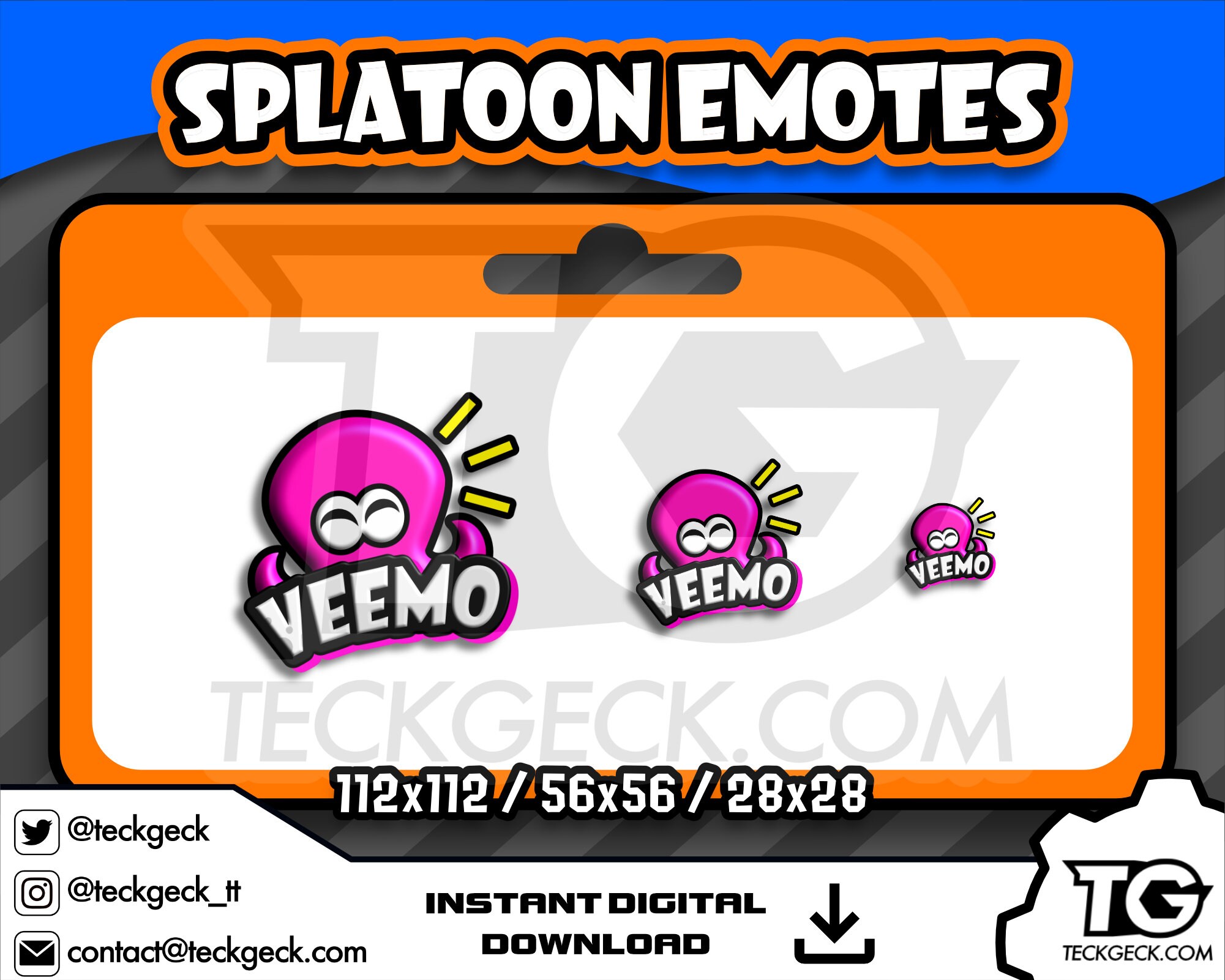 Splatoon Twitch Emote Veemo Instant Download | Etsy Canada