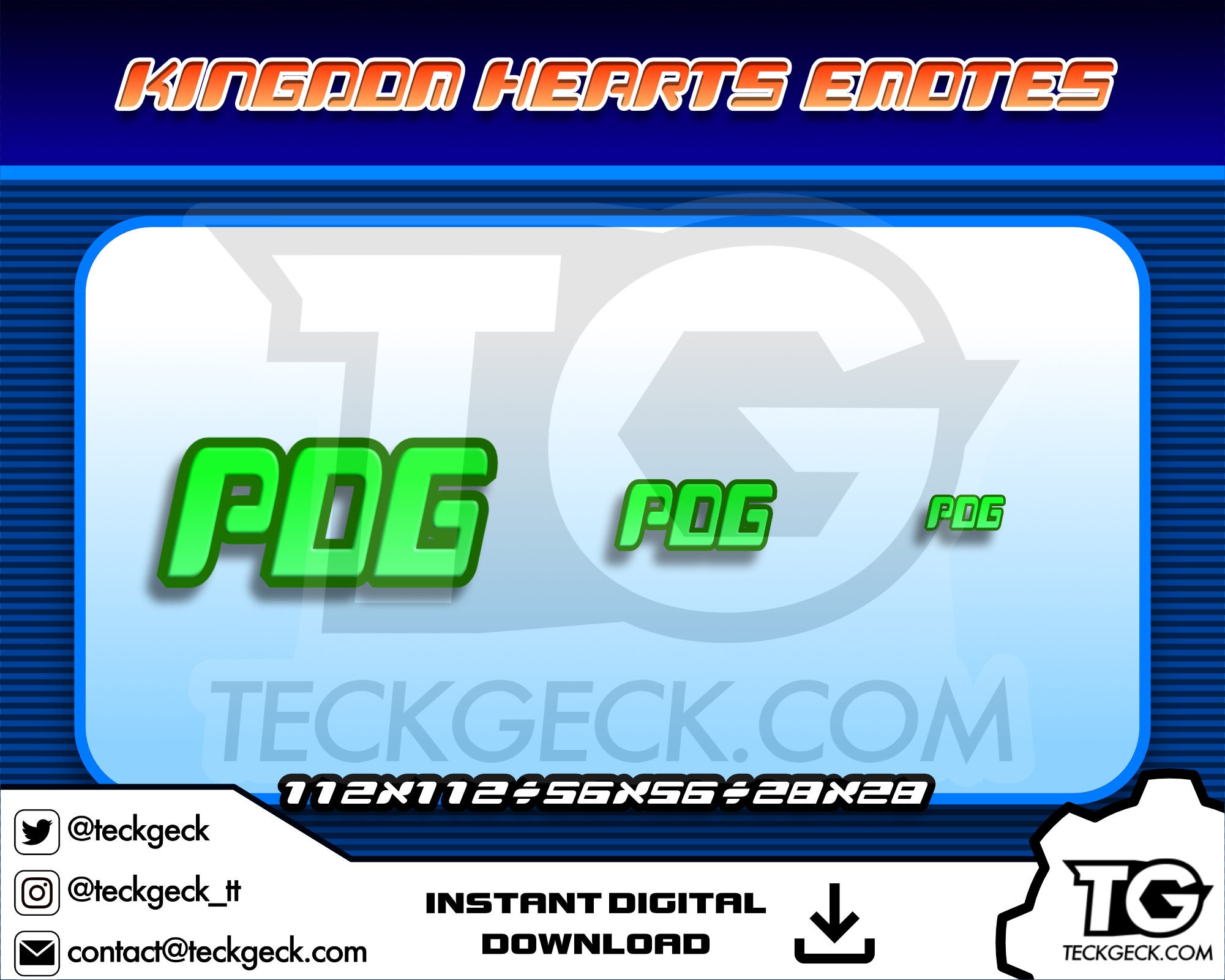 Kingdom Hearts Twitch Emote POG Instant Download - Etsy