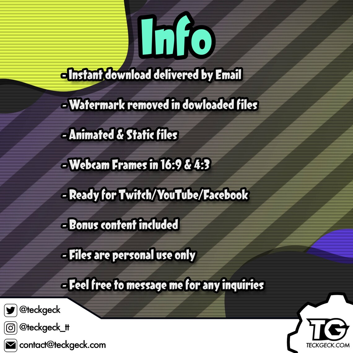Splatoon 3 Themed Twitch Complete Animated Overlay Stream Package - Ink ...
