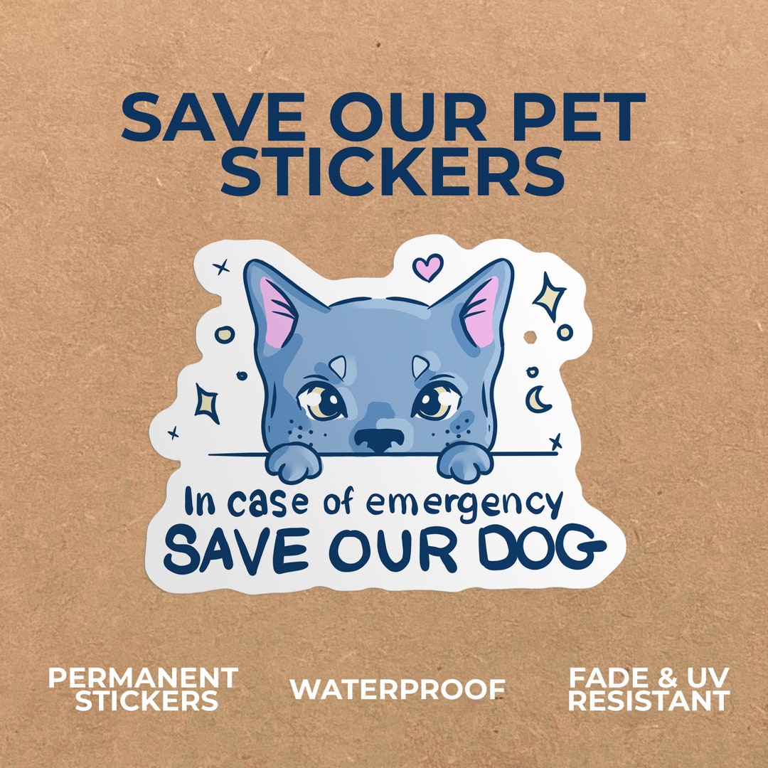 Dog Rescue Sticker - Emergency Alert - Durable Vinyl - Etsy