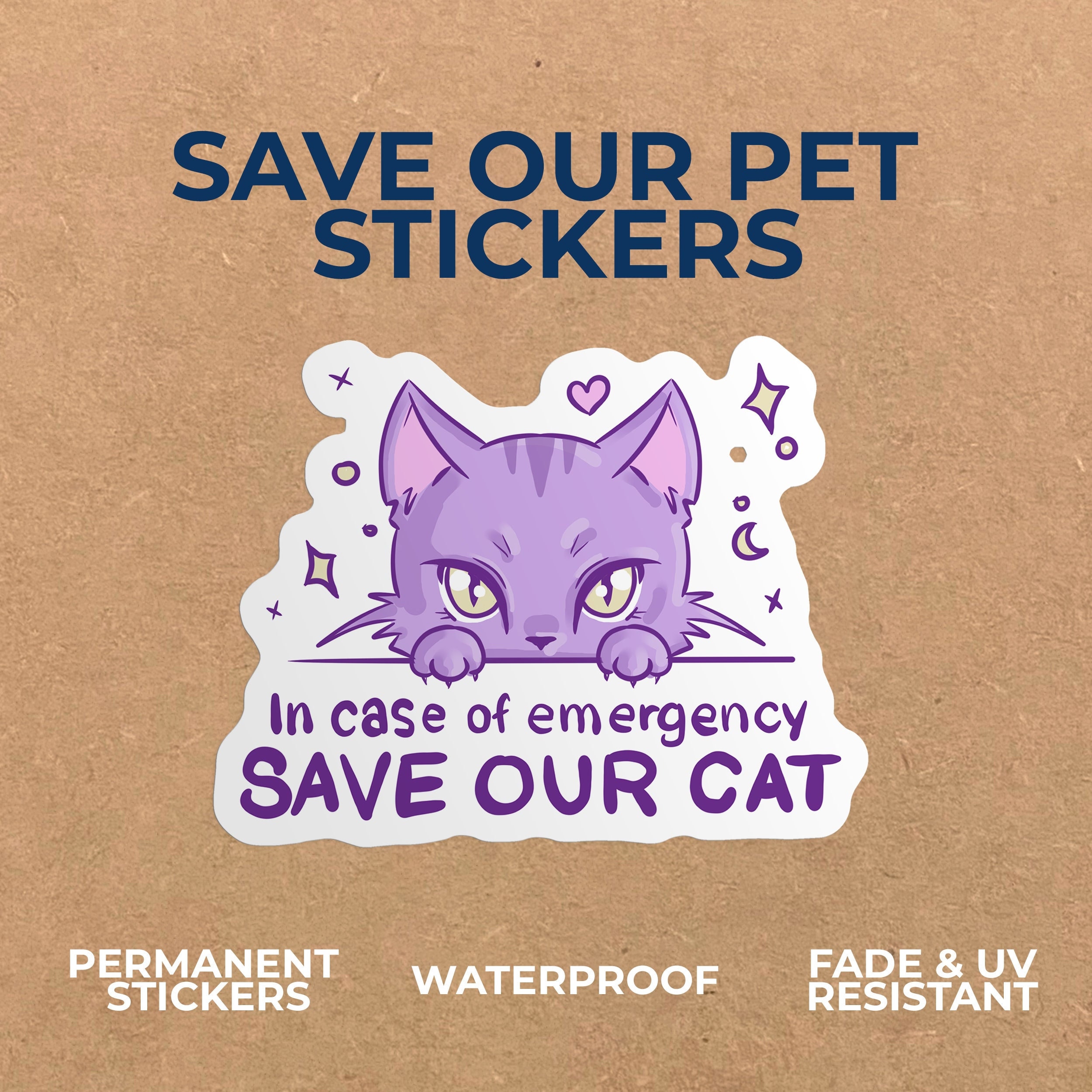 Emergency Cat Rescue Sticker - Sticker for Pets - Etsy