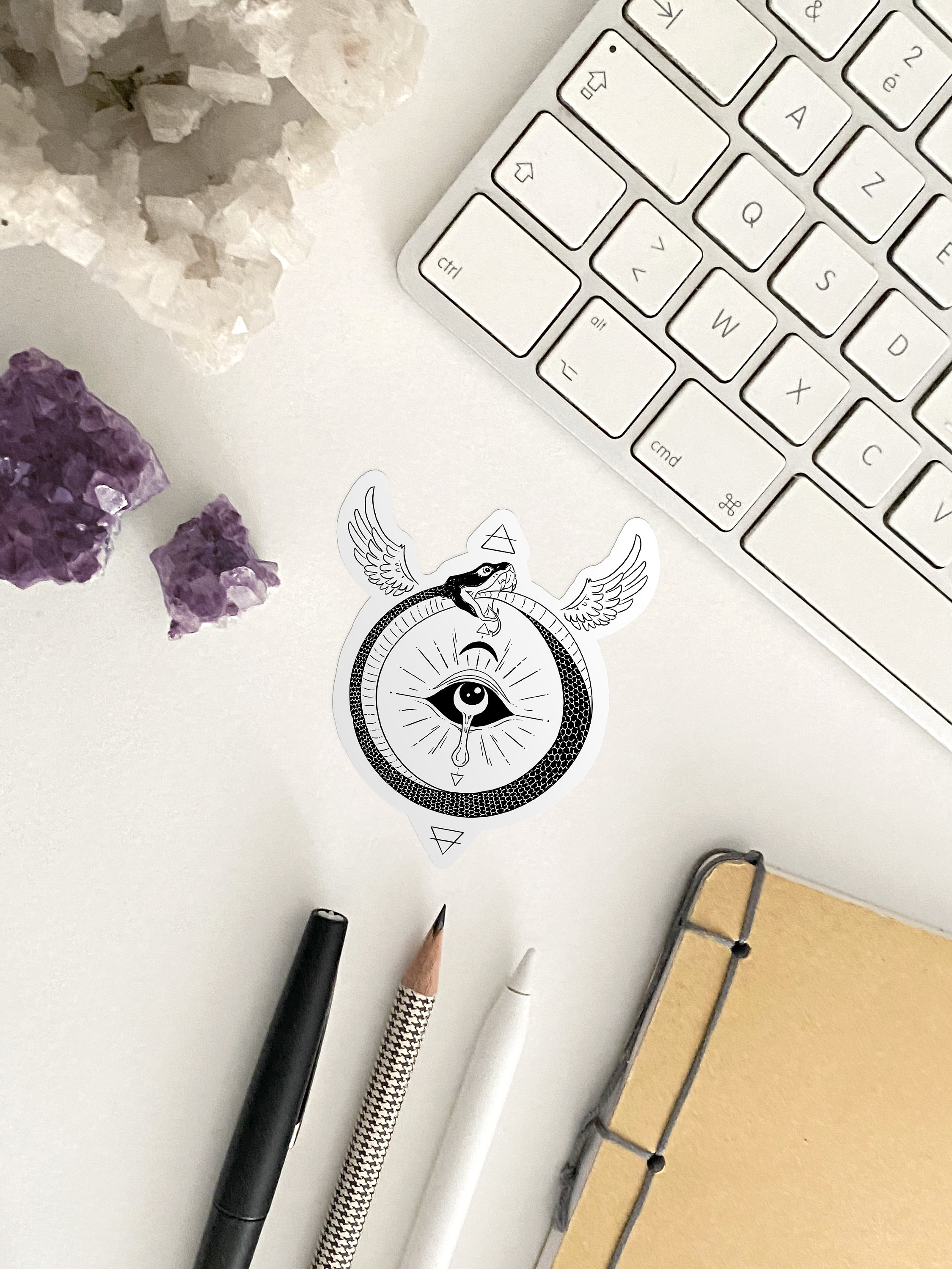 Ouroboros Snake Sticker | Alchemical Symbol Eternal Cycle Decal ...