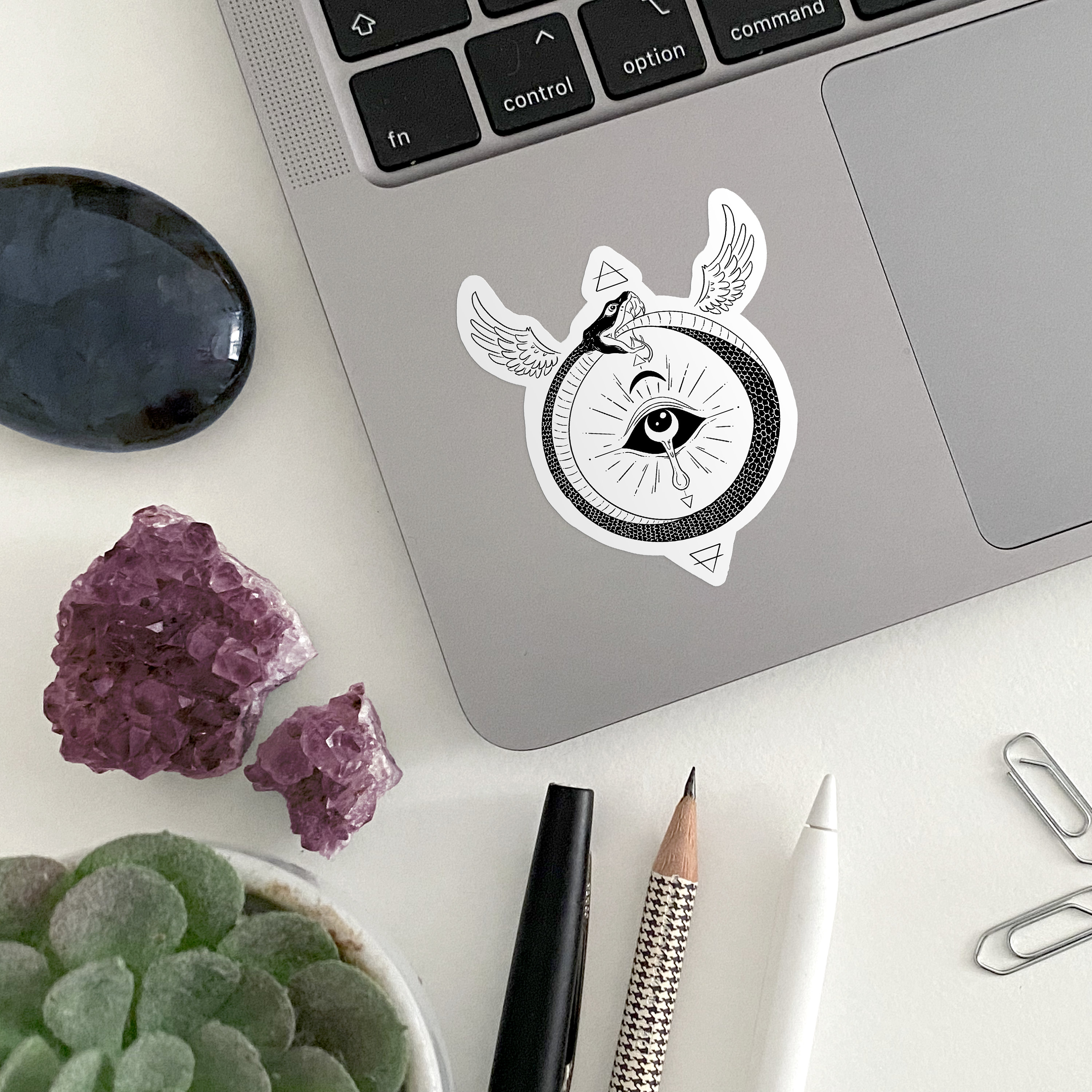 Ouroboros Snake Sticker | Alchemical Symbol Eternal Cycle Decal ...