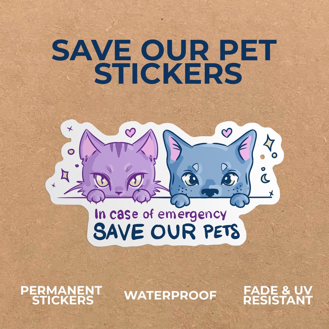 Pet Rescue Sticker - Alert Rescue - Durable Vinyl - Etsy