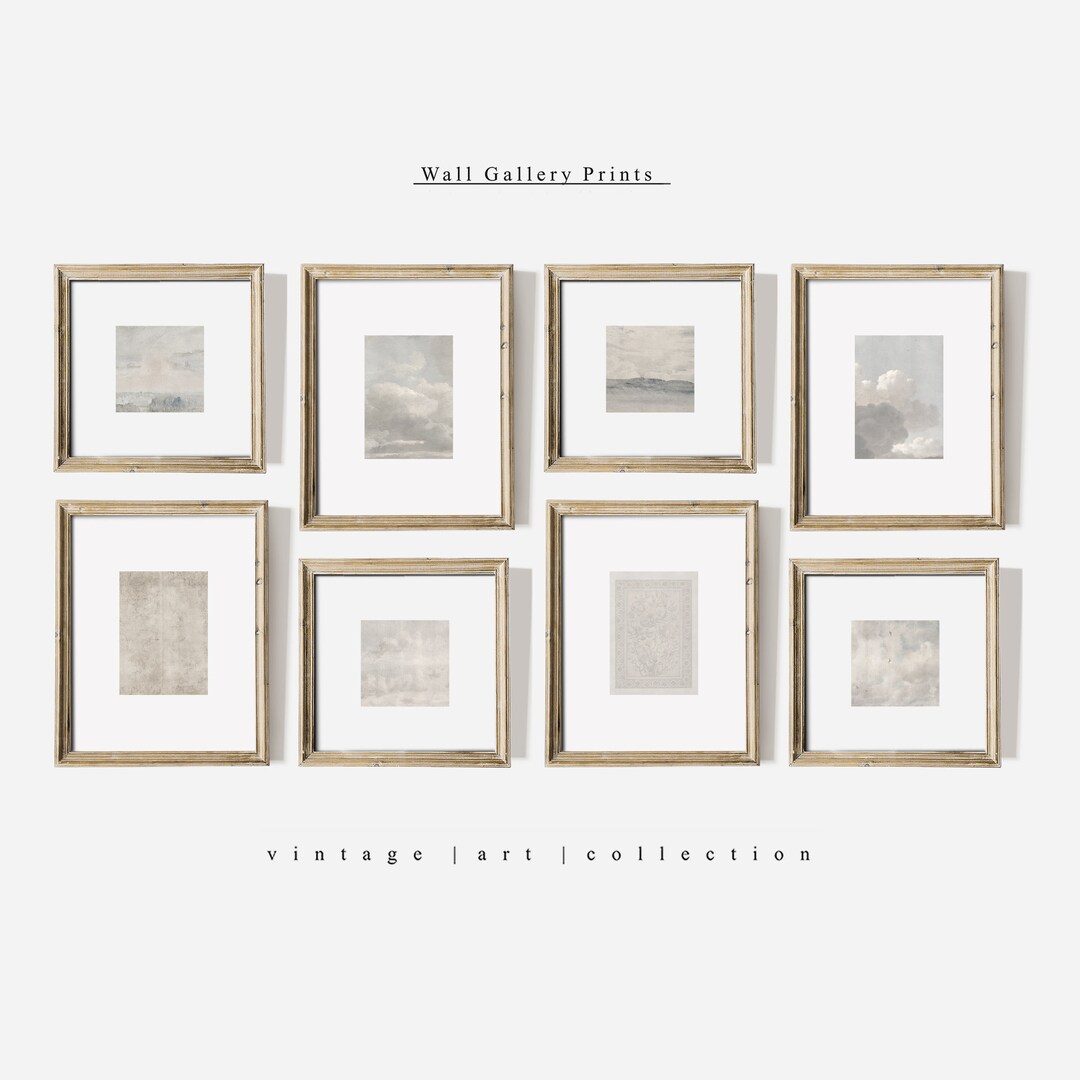 Antique Prints Set Minimalist Neutral Drawing Modern Vintage Print ...