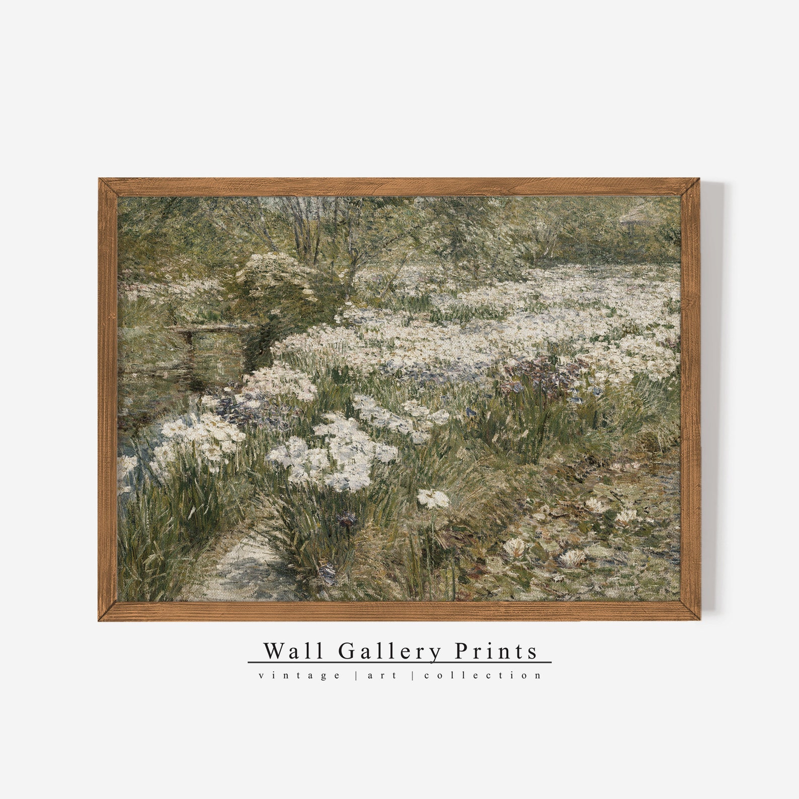 Spring Flower Field | Vintage Oil Painting | PRINTABLE Digital Art ...