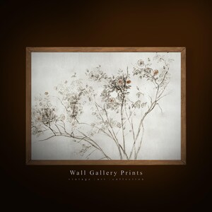 Simple Flower Sketch | Rustic Botanical Print | PRINTABLE Digital Arty ...