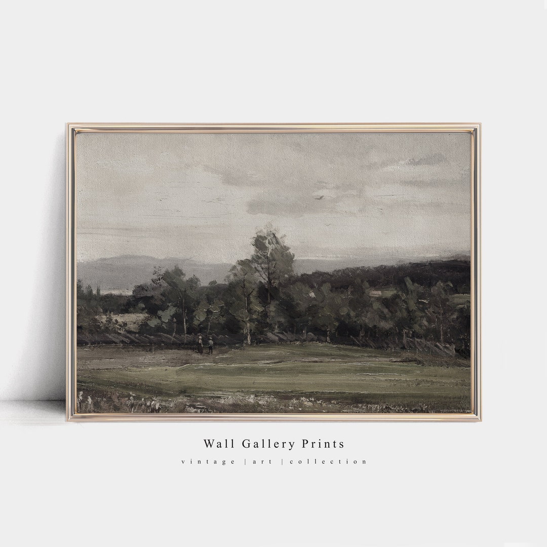 Open Farm Landscape | Vintage Oil Painting | PRINTABLE Digital Art ...
