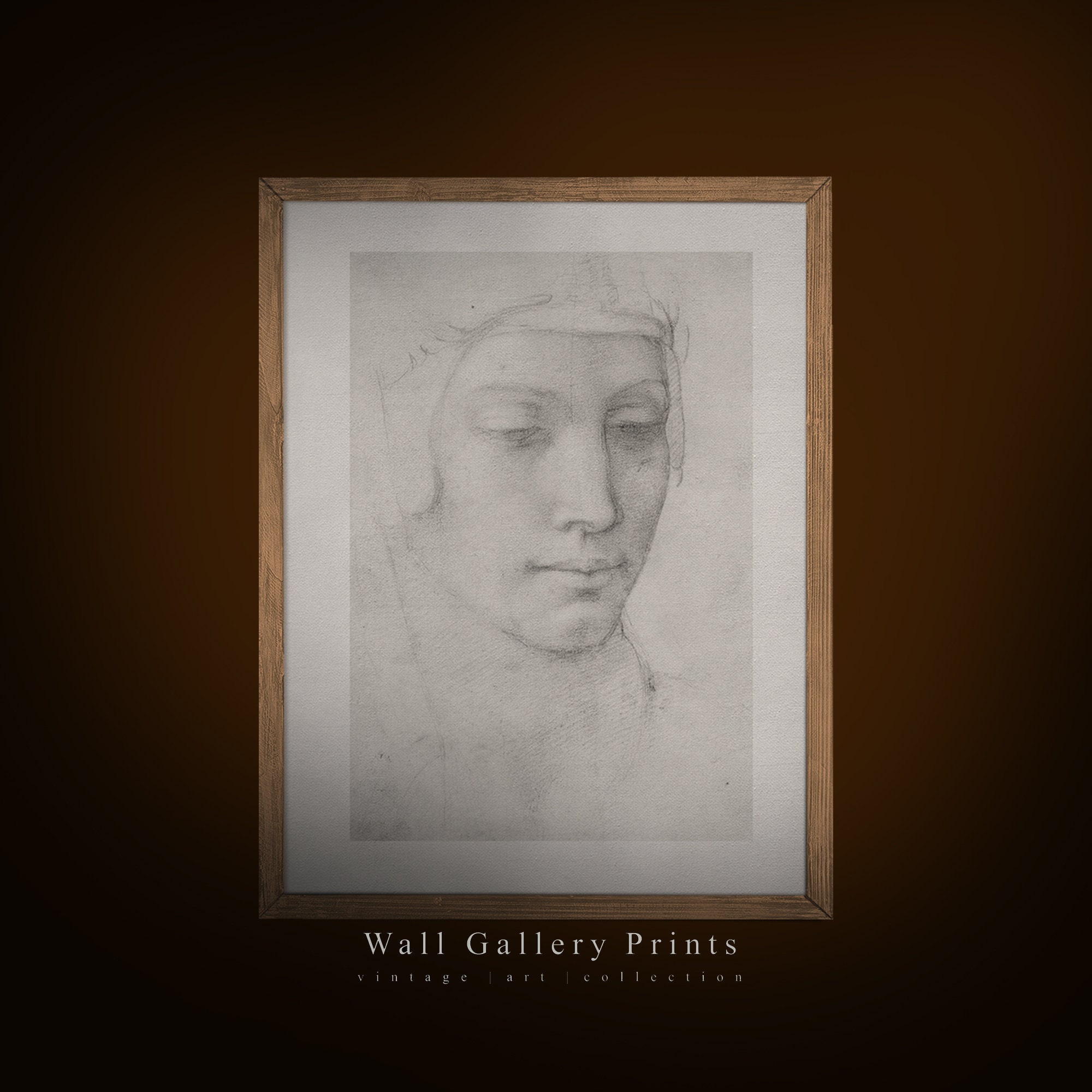 Women Portrait Simple Pencil Drawing Vintage Minimalist Home - Etsy