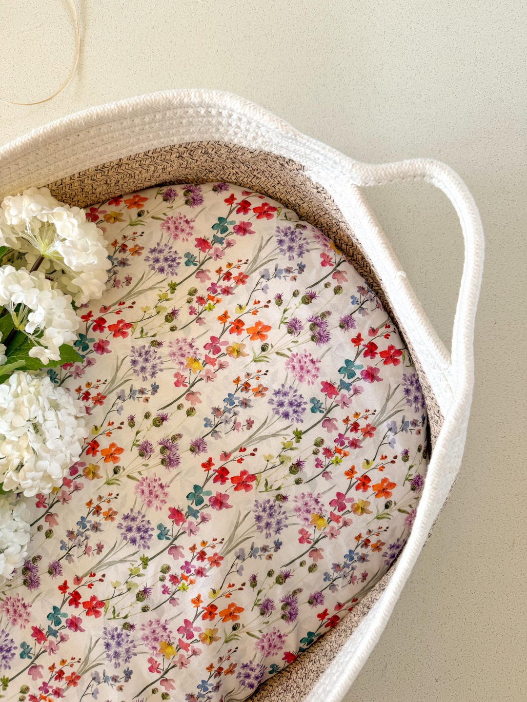 Handmade Cot Sheets / Custom Sized Cot Sheets/ Small Rose Floral Cot ...