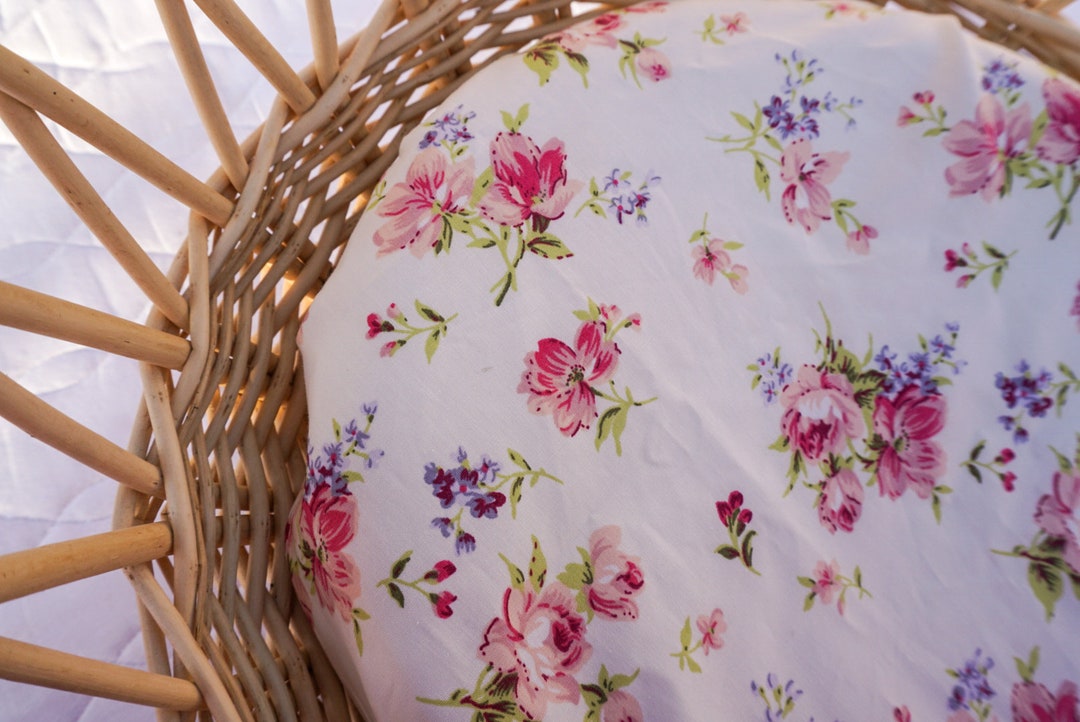 Handmade Cot Sheets / Custom Sized Cot Sheets/ Floral Cot Bed Sheet ...