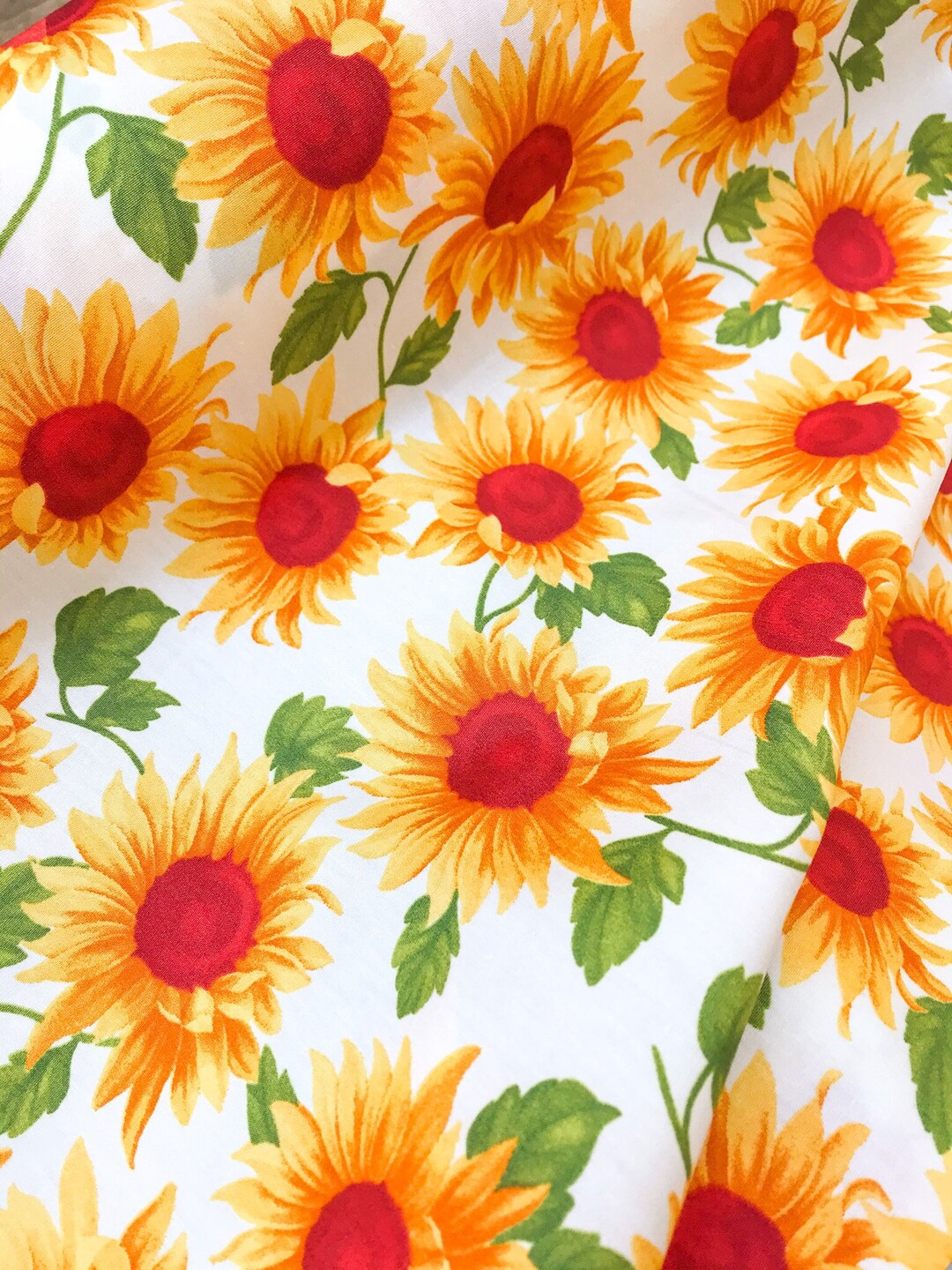 Handmade Cot Sheets / Custom Sized Cot Sheets/ Sunflower Cot Bed Sheet ...