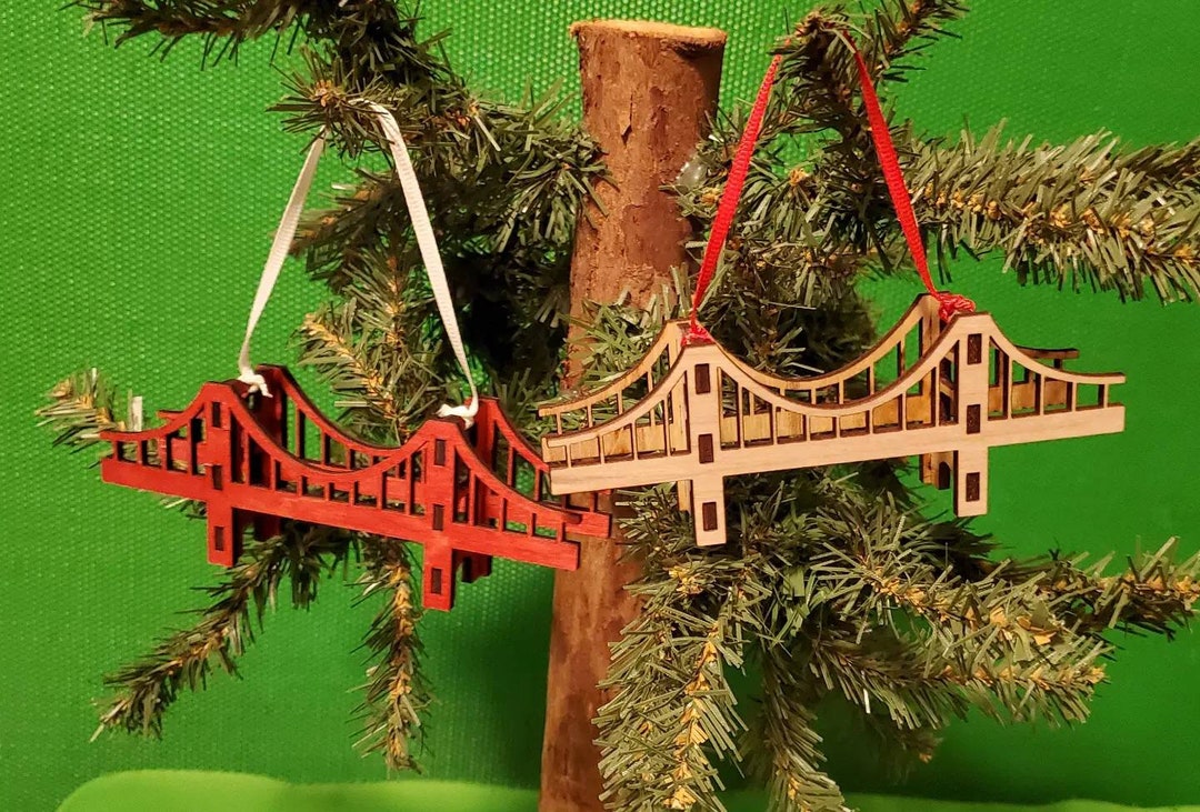 Golden Gate Bridge 3D Ornament San Francisco Laser Cut Holiday ...