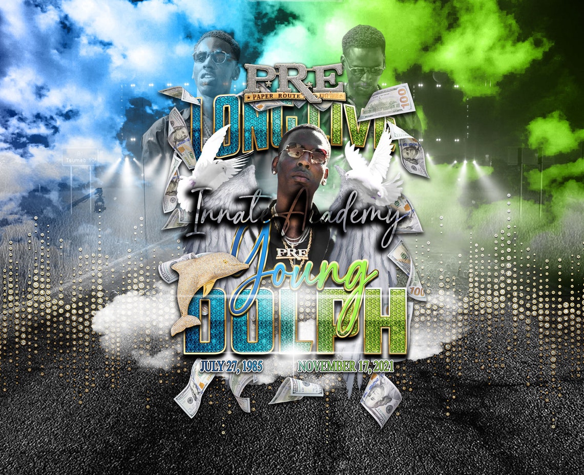 All Over 13x19 Bling Rip Dolph Fan Art Young Digital PNG Sublimation ...