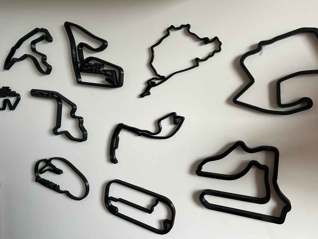 Race Track Wall Art Custom Outline Any Track in the World - Etsy