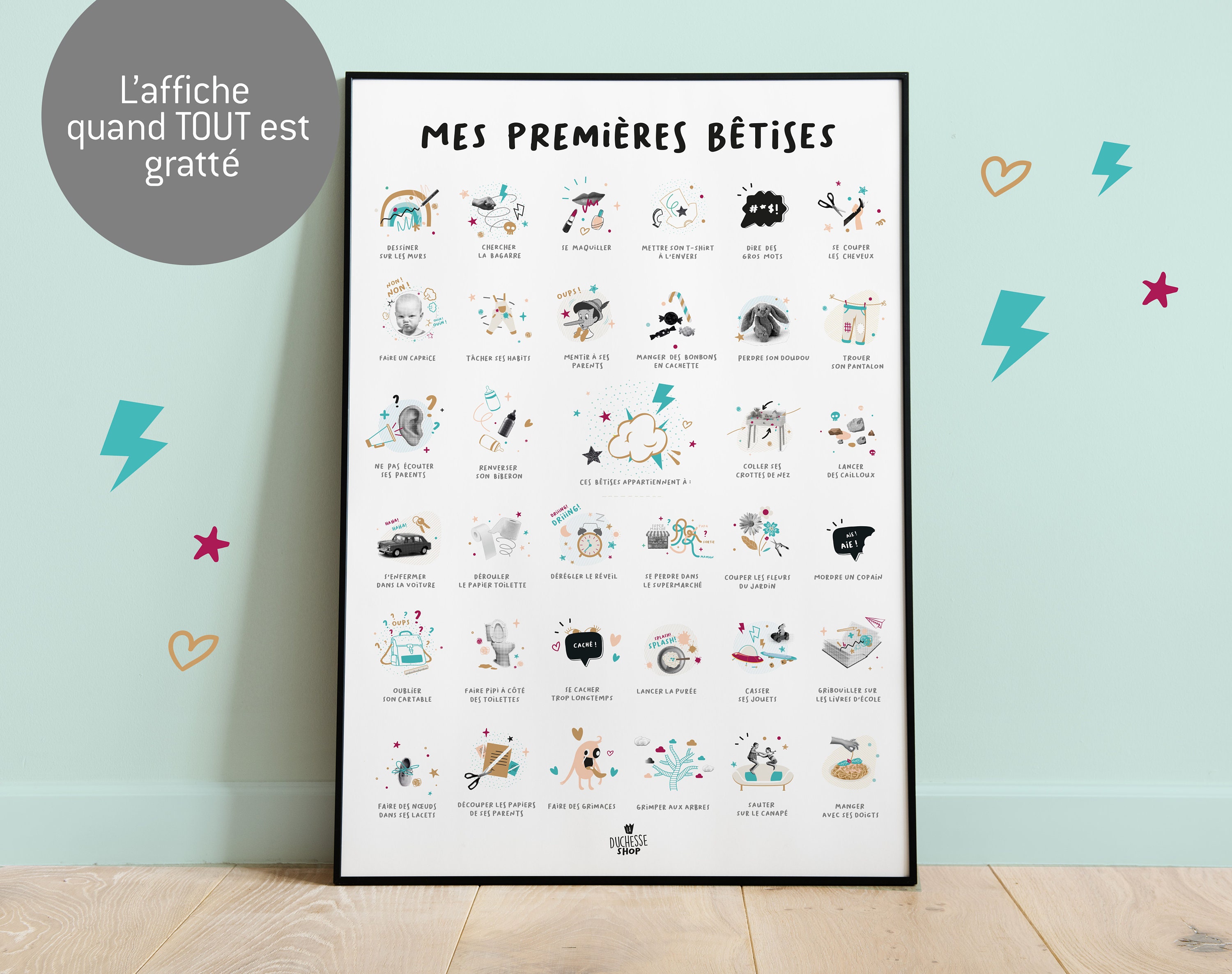Scratch Poster My First Nonsense Girls and Boys, an Original Gift to ...