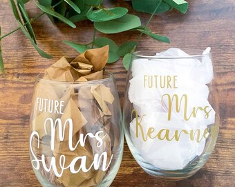 Future Mrs Glassfuture Mrs Wine Glass Future Mrs Stemless - Etsy