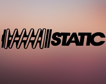 White Static Sticker | Etsy