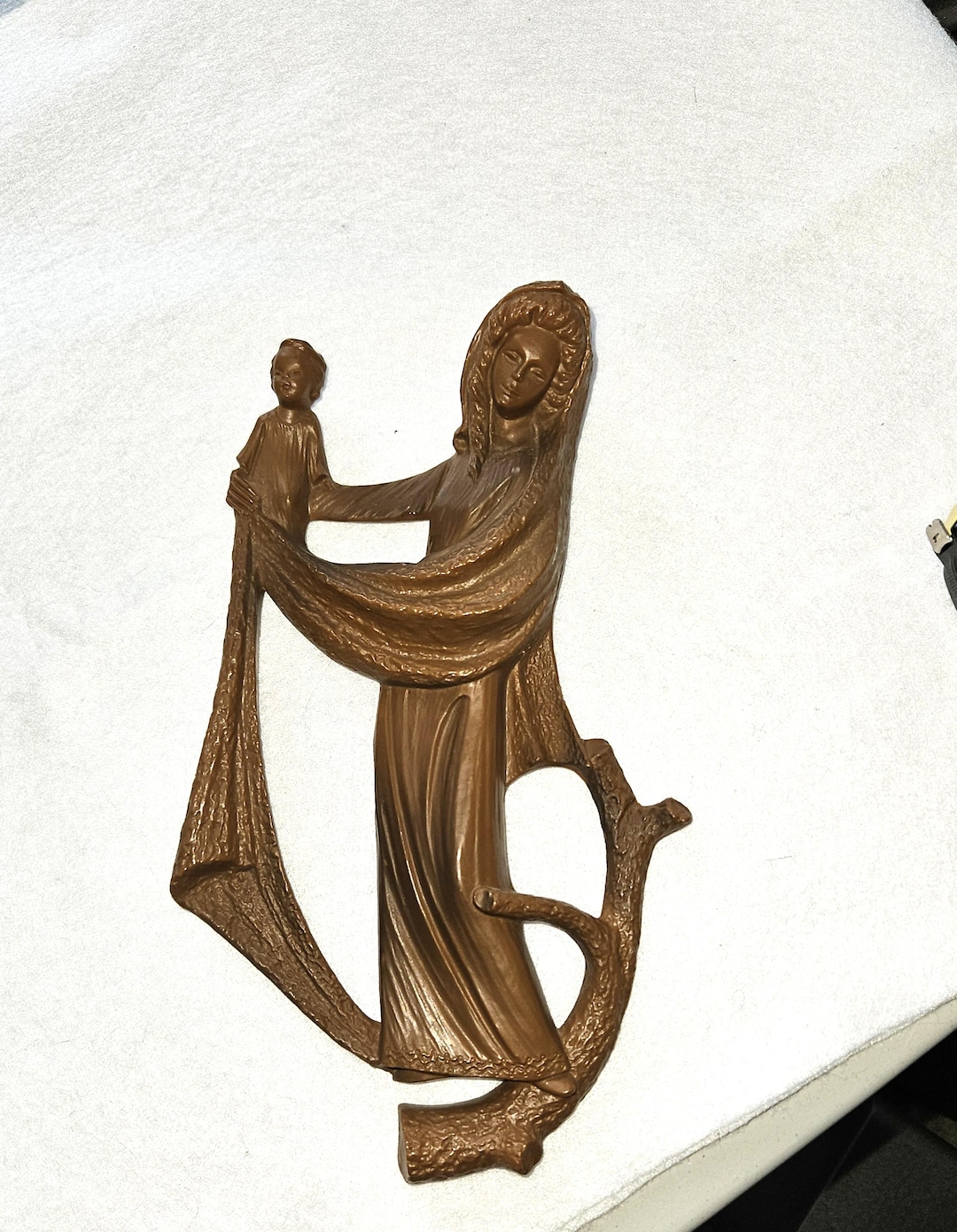 Vintage Syroco? Wood Madonna and Child Figure Wall Decor 9" X 4" - Etsy
