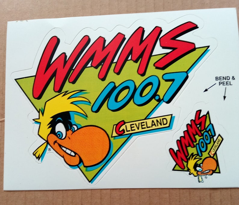 WMMS 100.7 Cleveland Radio Peel and Stick Stickers 2 on a - Etsy