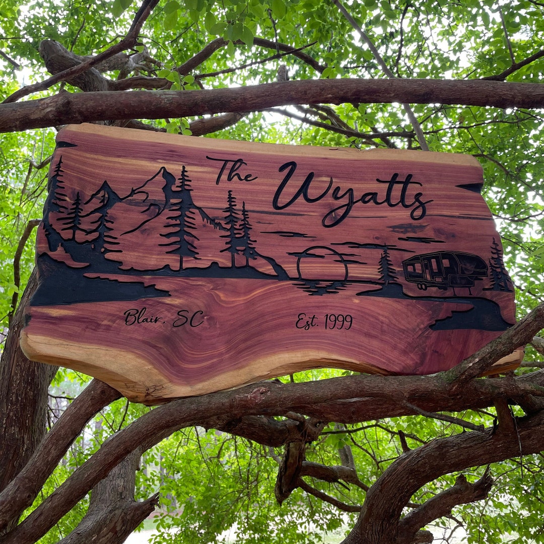 Camper Sign Custom Carved Wood Sign Camping Sign RV Sign - Etsy