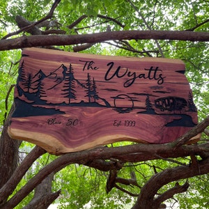 Camper Sign - Custom Carved Wood Sign - Camping Sign - RV Sign - Live ...