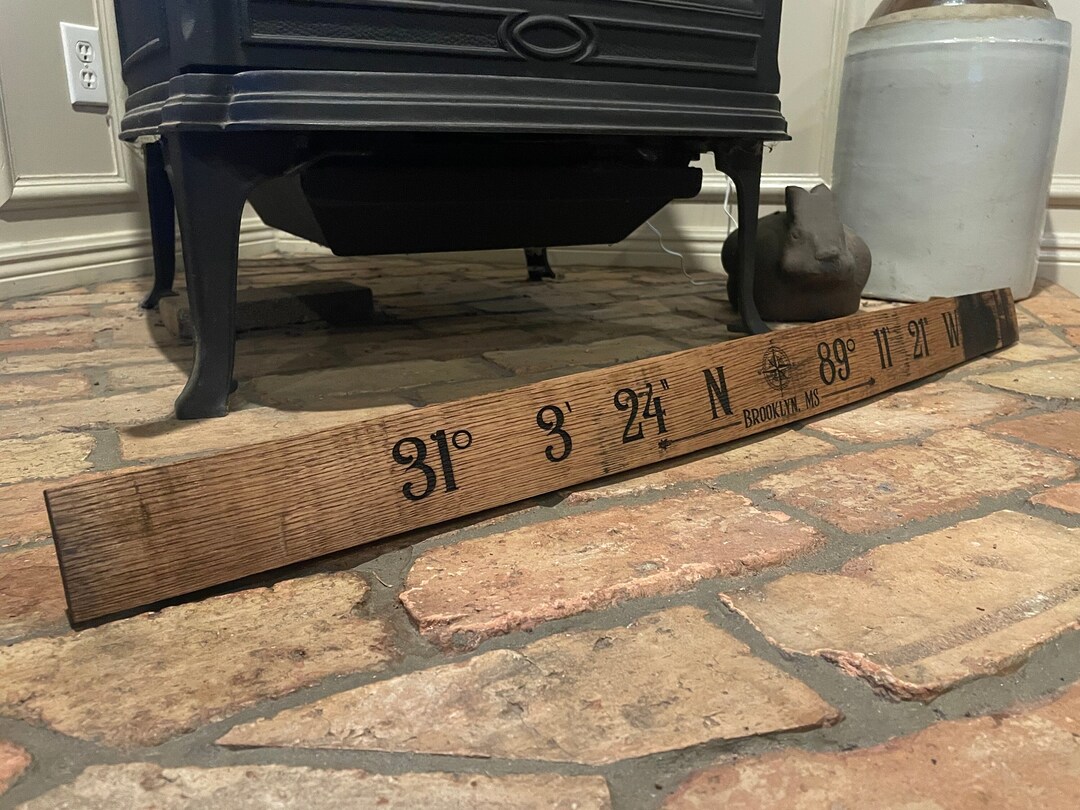Full Length Reclaimed Oak Barrel Stave Sign - Coordinates Design ...