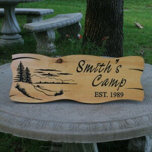 Camp Sign - Personalized Sign - Custom Wood Sign - Carved Sign - Rustic ...