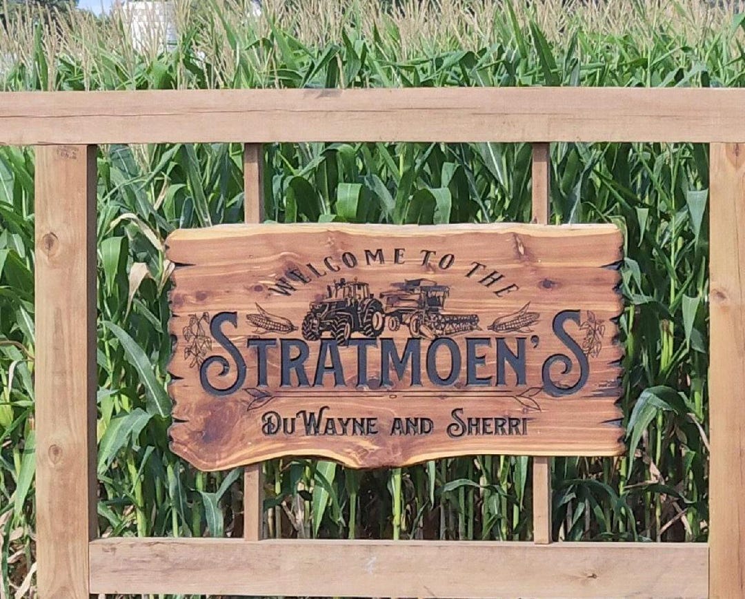 Cedar Sign - Live Edge - Outdoor - Wall Hanging - Lawn Decor- Barn ...