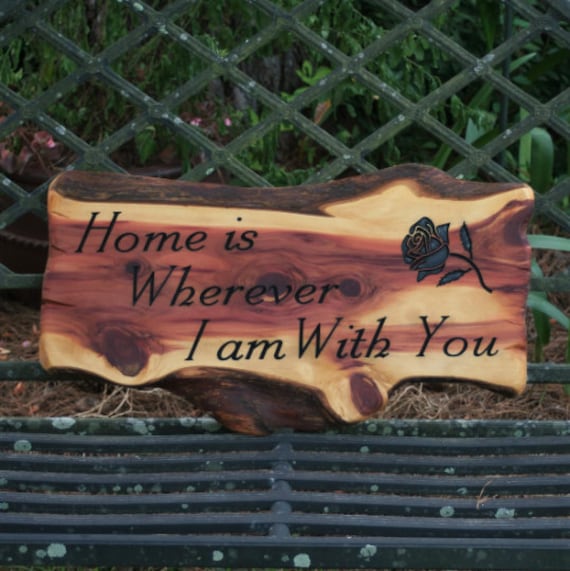 Live Edge Wood Sign Wooden Cedar Carve Cabin Outdoor | Etsy