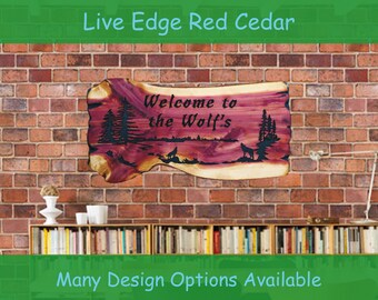 Personalized Live Edge Wedding, Anniversary, or Custom Sign. Engraved ...
