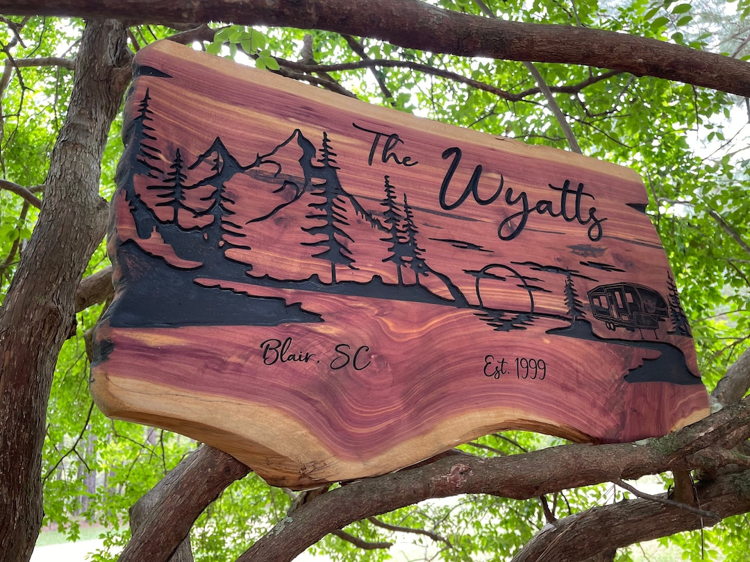Camper Sign - Custom Carved Wood Sign - Camping Sign - RV Sign - Live ...