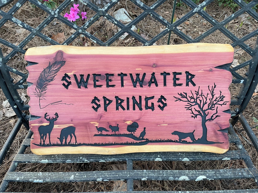 Outdoor Sign - Live Edge Cedar - Red Cedar - Personalized Gift - Custom ...