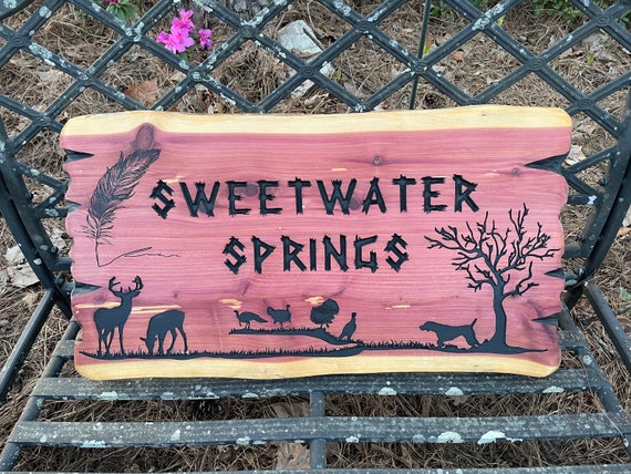 Outdoor Sign Live Edge Cedar Red Cedar Personalized Gift | Etsy